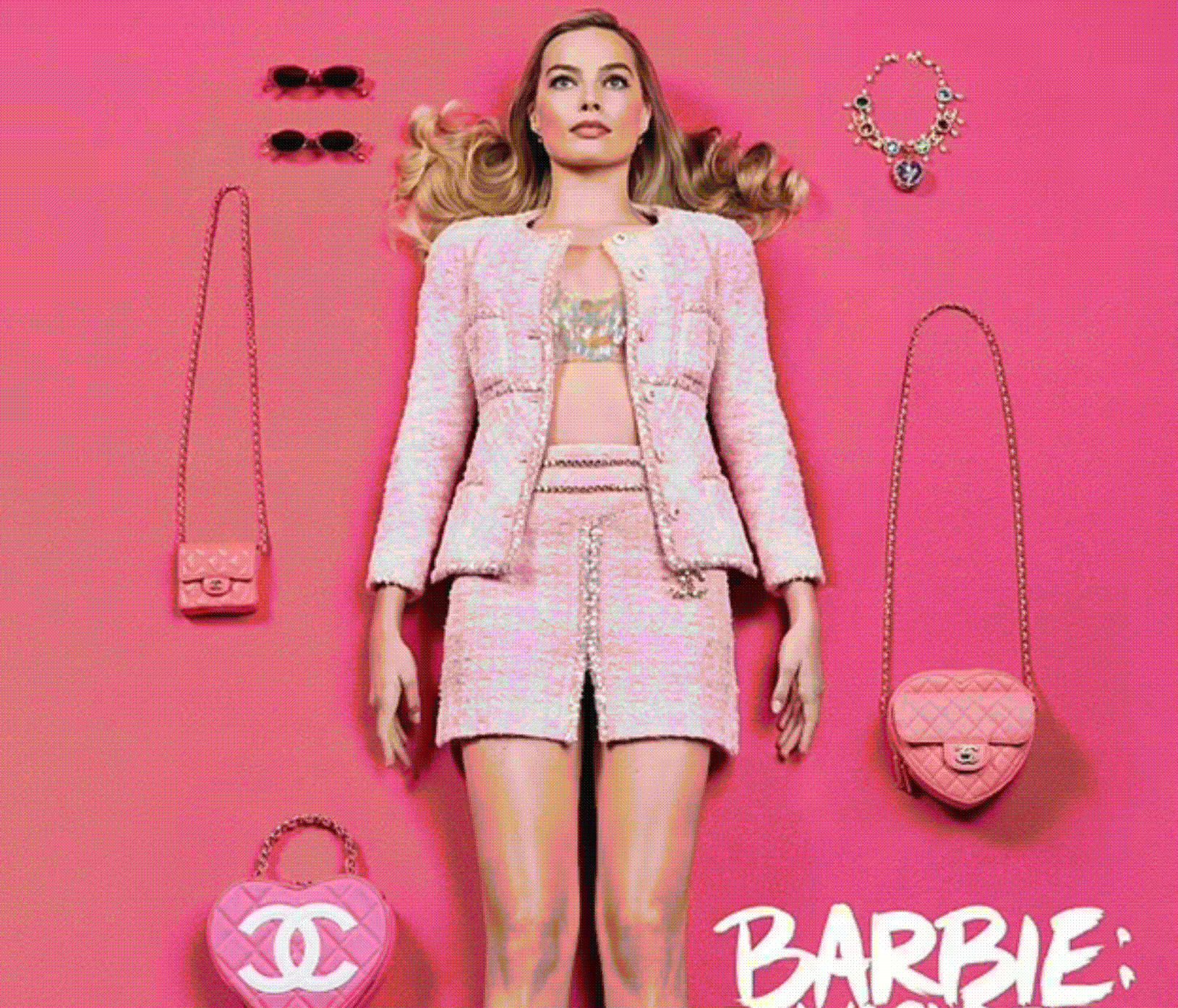 Barbie star Margot Robbie puts on a stunning display as she models the ...