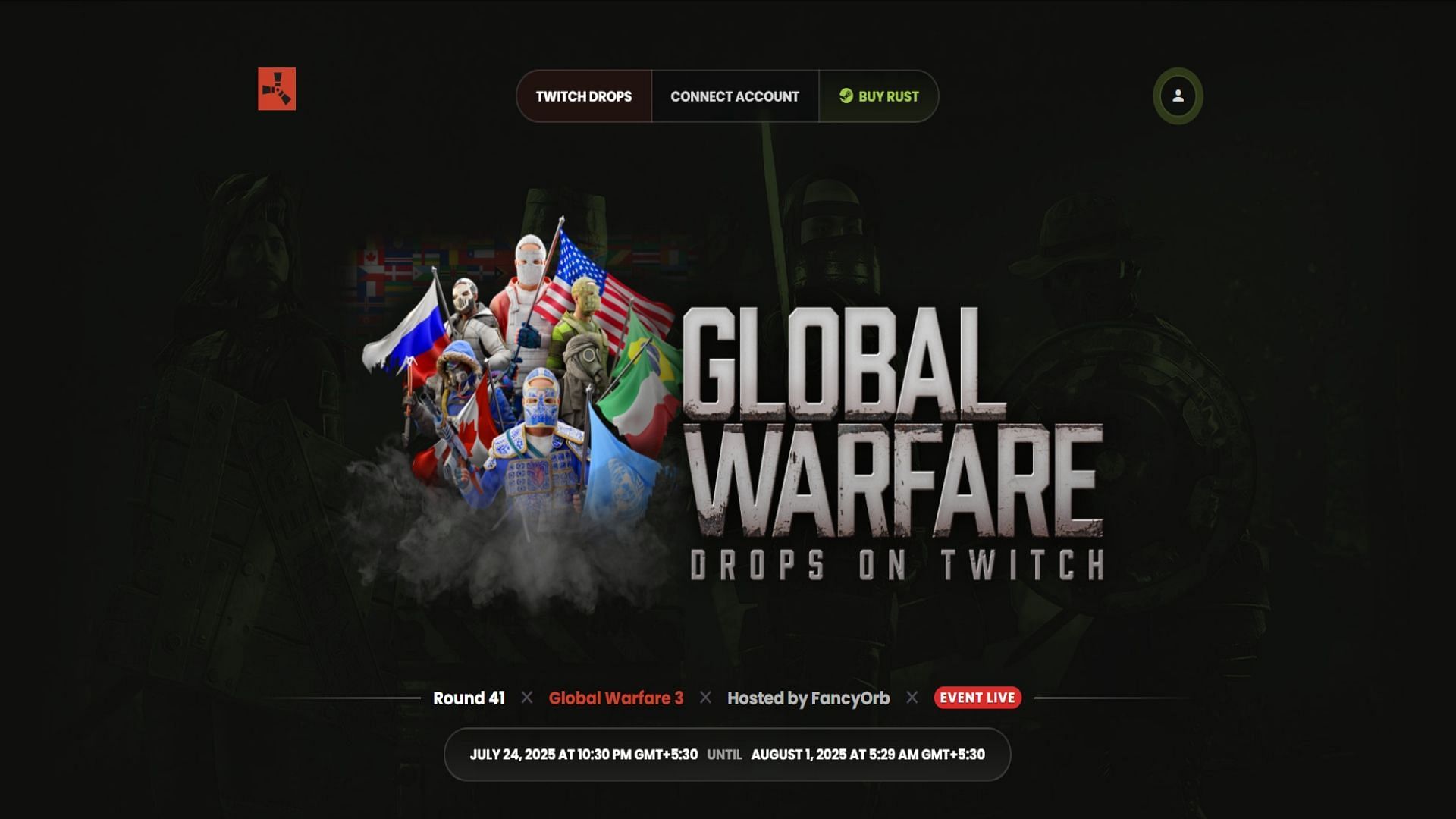 Rust Global Warfare 3 Twitch Drops: How to Unlock All Rewards