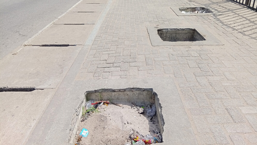 Lagos Repairs Dangerous Open Manhole Near Airport - Media Talk Africa